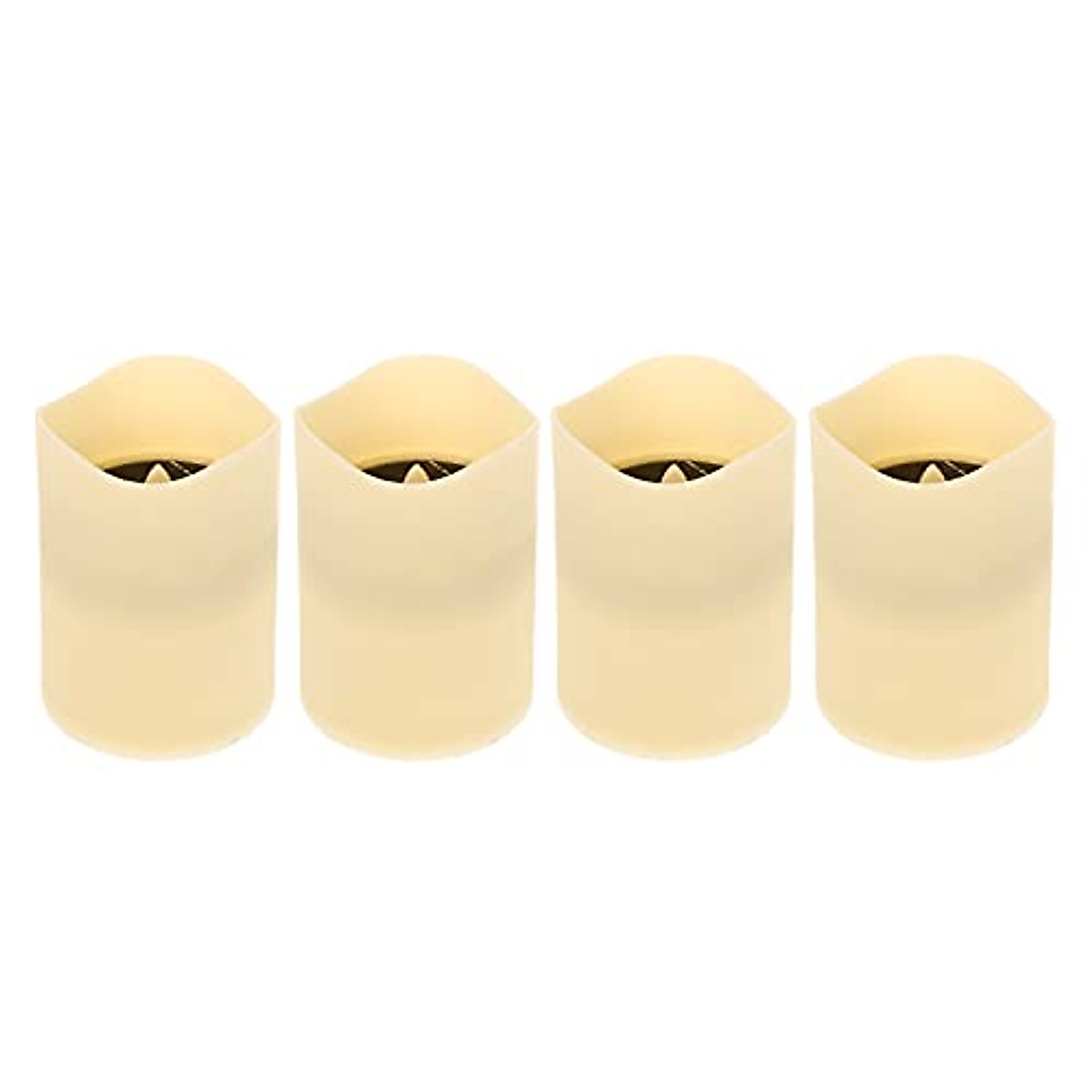 ibasenice Led Solar Tea Lights Flameless Tealight Candles Outdoor Lighting Night Light for Lantern Garden Camping and Home Decor 4pcs