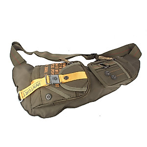 Innturt Nylon Sling Chest Bag Daypack Bicycle Travel Gym Backpack Large Army Green