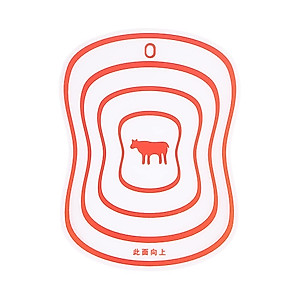 Cutting Board, Transparent Cutting Plate, Plastic Cutting Board, Hangable Kitchen Cutting Board, Frosted Chopping Board(S,orange)