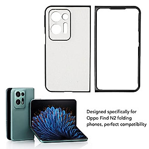 for Oppo Find N2 Shiny Phone Case, Ultra Thin and Slim Shockproof Protection Case, Anti Drop Foldable Phone Protective Cover for Oppo Find N2 (White)