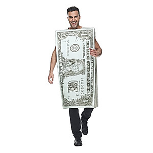 EraSpooky Adult 1 Dollar Bill Costume Funny Halloween Money Fancy Dress