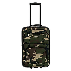 Rockland Journey Softside Upright Luggage Set, Expandable, Camouflage, 4-Piece (14/19/24/28)