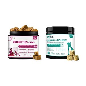 Dog Allergy Relief Freeze Dried Chews, with Probiotics, Colostrum for Immune Health, Probiotics for Dogs - Dog Probiotics and Digestive Enzymes for Digestive Health