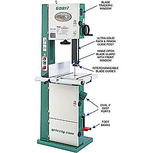 Grizzly Industrial G0817-14" Super HD 2 HP Resaw Bandsaw with Foot Brake