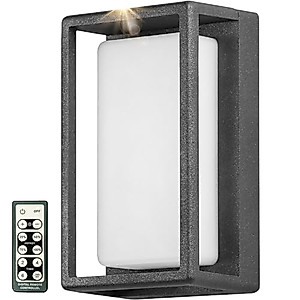 MVBT Modern Outdoor Solar Wall Light, LED Porch Patio Door Entryway Sconce Exterior Fixture Wall Lamp 3000K Landscape Lighting with No Wiring Required