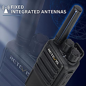 Retevis NR10 AI Noise Cancelling Two Way Radios,Heavy Duty 2 Way Radio with Shoulder Mic,16CH 1200mAh, USB Charging Base, Compact Walkie Talkies for Gift Factory Manufacturing Workshops(4 Pack)