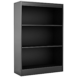 South Shore Axess 3-Shelf Bookcase, Pure Black