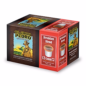 Cafe Don Pedro Variety Pack Arabica Low Acid Coffee Pods - Compatible with Keurig K-cup Coffee Maker, 6 different flavors, 100% Arabica, Battles Heartburn, Acidic Reflux, 72 count