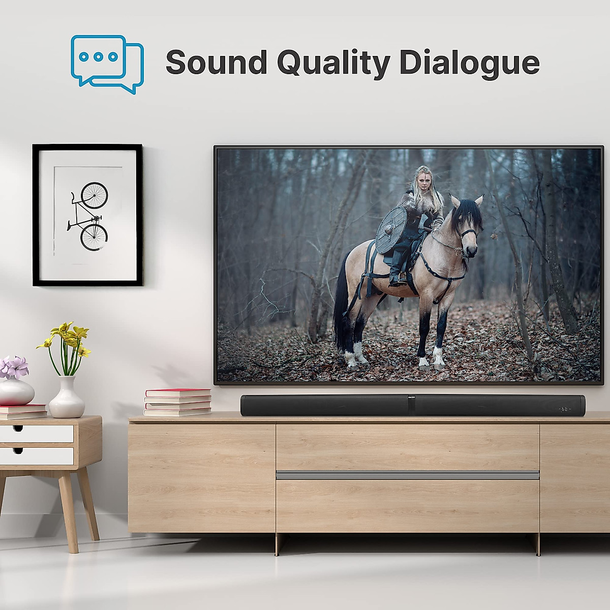 Pyle Home Convertible Soundbar with Bluetooth - 2 Ch 39" Soundbar Stereo Speaker for TV, Detachable, Wall Mountable, Class D Stereo Power Digital Amplifier, Optical, AUX, USB/TF Card Input - PHSPTW60