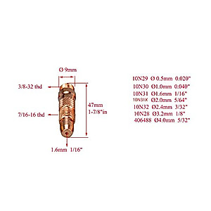 RIVERWELD 22pcs TIG Collet Bodies 10N30 10N31 10N32 10N28 406488 Collets TIG Back Caps 57Y02 57Y03 57Y04 Alumina 10N46 10N47 10N48 10N49 Cup Gasket 18CG Kit Fit WP 17 18 26 TIG Welding Torch