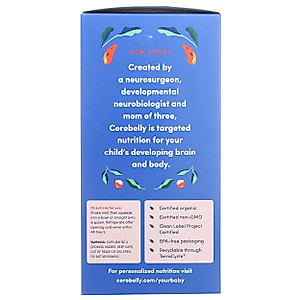 CEREBELLY Organic Variety Pack 5-7 Months Baby Purees, 4 OZ