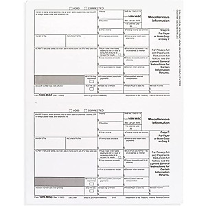 1099 Misc Forms 2022, 4 Part Laser Tax Forms Kit for 25 Vendor with 25 Self-Seal Envelopes, Designed for QuickBooks and Accounting Software
