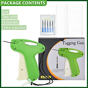 Clothes Garment Tag-Gun Set, Standard Retail Price Tag Attacher Guns, 6 Needles & 1000pcs 1inch and 2000pcs 2inch Barbs Fasteners for Store Warehouse Consignment Yard Sale