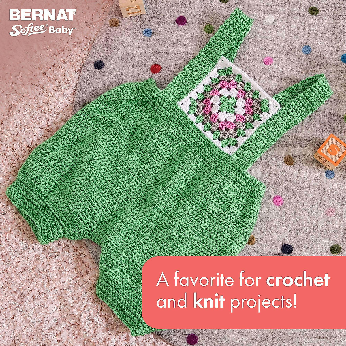 Bernat Softee Baby White Yarn - 3 Pack of 141g/5oz - Acrylic - 3 DK (Light) - 362 Yards - Knitting/Crochet