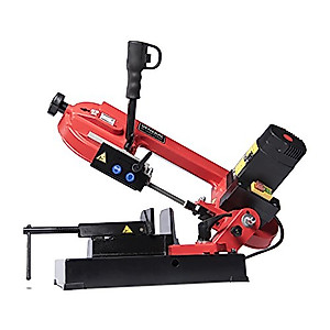 GENERAL INTERNATIONAL 4" Portable Metal Cutting Bandsaw - 5A Horizontal Band Saw with Compact Design & Adjustable Blade Guide - BS5202