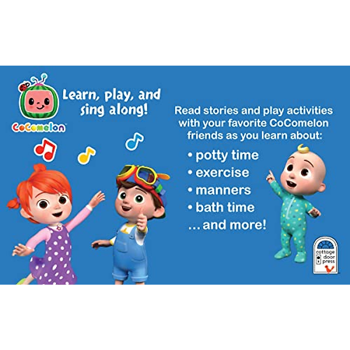 CoComelon Favorite Sing-Along Songs - Children's Deluxe Music Player Toy and Board Book Set, Ages 1-5