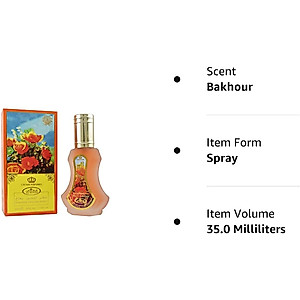 Al-Rehab Bakhour Eau de Parfum Spray for Unisex, 1.15 Ounce