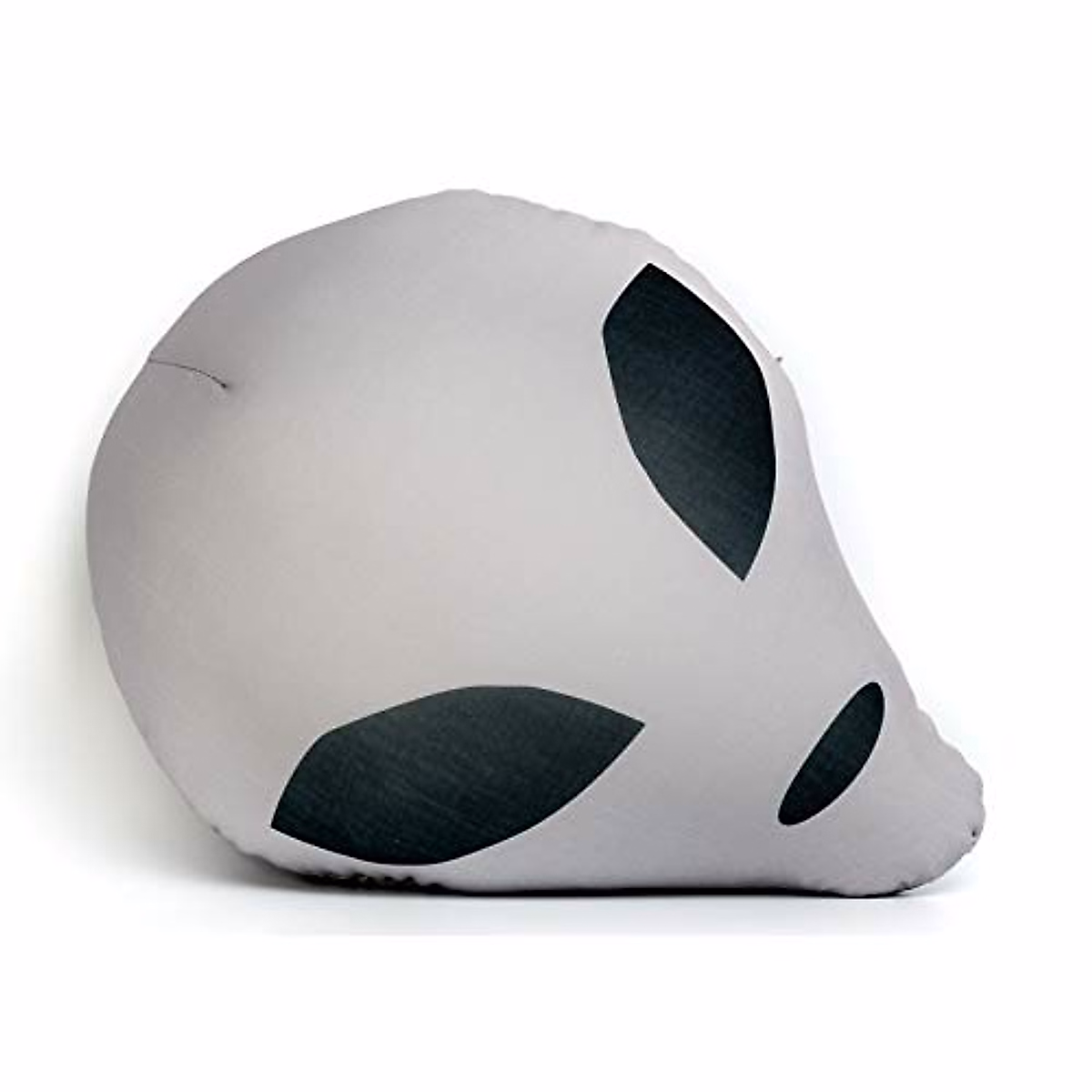 Mushy Pillows Grey Alien Head Soft Support Microbead Throw Cushion for Sci-fi Flying Saucer E.T. Fan Grey