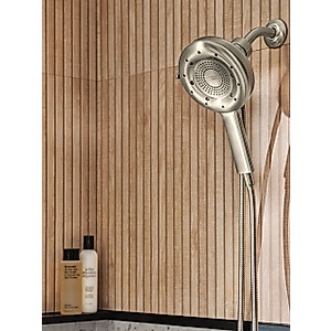 Moen N400H0BN Quattro Handheld Four Unique Shower Experiences and Magnetix Dock, Brushed Nickel