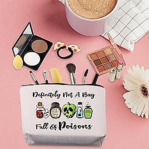 TSOTMO Evil Queen Witchy Gift Poison Apple Zipper Makeup Pouch Witch Poison Gift Poison Villains Inspired Gift Halloween Party Gift Villain Fans Gift (Full Of Poisons)