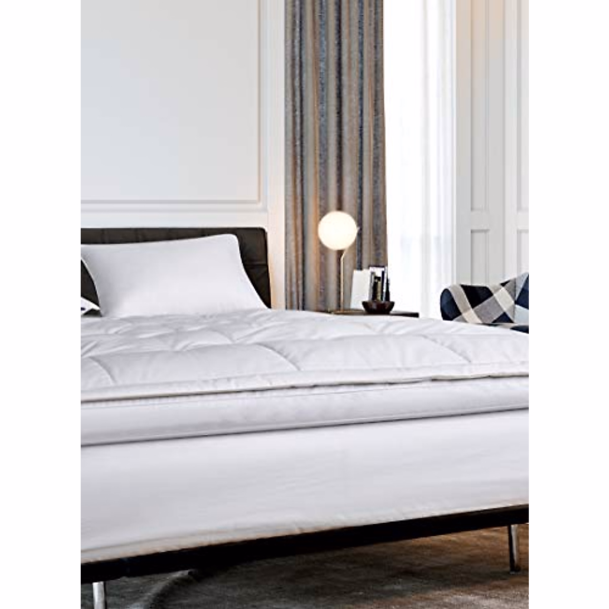 Serta 2-Inch Feather and Down Fiber Top FeatherBed, King, White