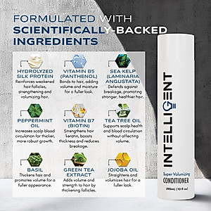 Intelligent Super Volumizing Hair Loss Conditioner - Strengthens Weakened Hair and Maximizes Volume | All Hair Types for Men and Women | 10 fl oz (290 ml)