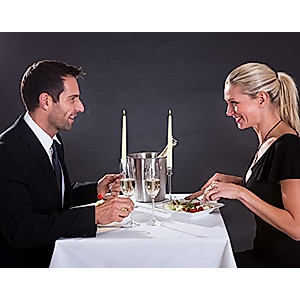 Taper Candles ,Tapered Candlesticks - Dripless 10 Inch Ivory Candles , Unscented Tall Dinner Candle, Long 8 Hour Burning Household Candles , 10 Pack