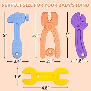 Baby Boy Toys - Baby Molar Teether Teething Toys 0-6 Months 6-12 - Soothe Babies Sore Gums Chew Toys - BPA Free Silicone - 4 Pack