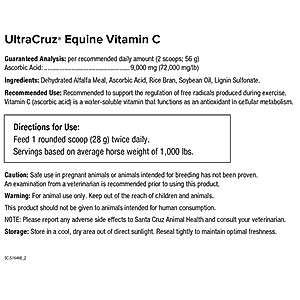 UltraCruz-516466 Equine Vitamin C (Ascorbic Acid) Supplement for Horses, 10 lb, Pellet (80 Day Supply)