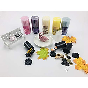 70 PCS Film Canister with Caps and Blank Labels for 35mm Film (Black)