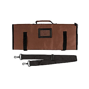 EVERPRIDE Chef Knife Roll Bag Holds 10 Knives – Contains 2 Large Zippered Pockets for Meat Cleavers and Cooking Tools – Durable Knife Carrier Case for Chefs and Culinary Students – Knives Not Included