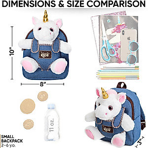 Naturally KIDS Unicorn Backpack, Unicorn Toys for Girls Age 4-6, Toys for 3 Year Old Girl Gifts Birthday