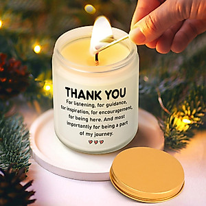 LiqCool Thank You Candle for Women Men, Appreciation Gifts for Teacher Coworkers Boss Lady Employees Manager Coach Friends, Thanksgiving Birthday Christmas Gifts for Dad Mom Sister BFF