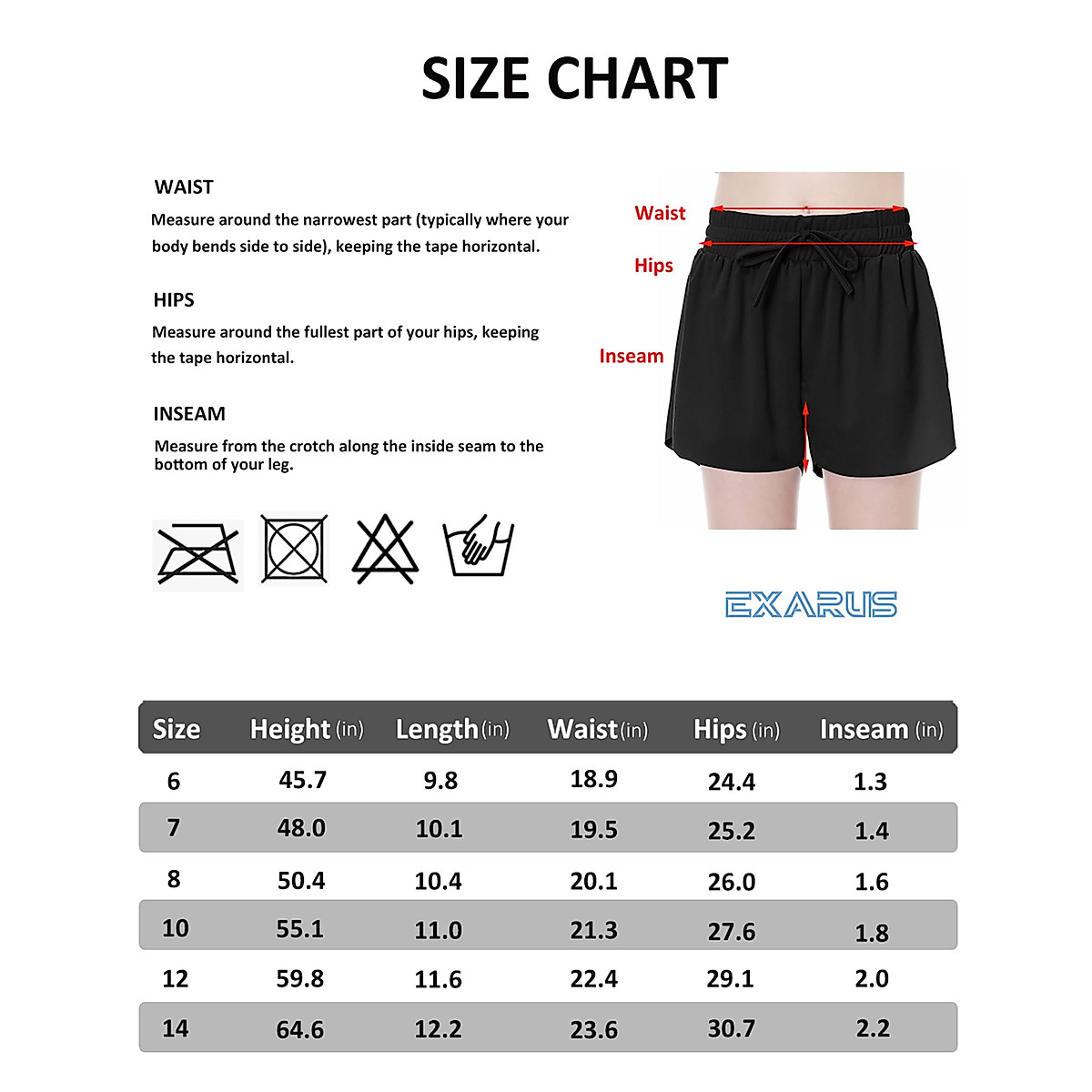 EXARUS Girls Butterfly Shorts Flowy Athletic 2 in 1 Running Skirt Skorts Dance Cheer Tennis Preppy Flutter Gym Kids Activewear Black 10Y