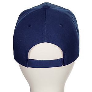 Daxton Structured Baseball Hat Cap Old English A to Z Letter Number Initial-Navy, Letter B