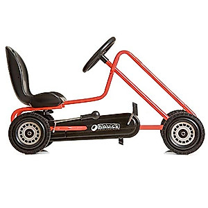 Hauck Lightning - Pedal Go Kart | Pedal Car | Ride On Toys for Boys & Girls with Ergonomic Adjustable Seat & Sharp Handling - Orange, Large