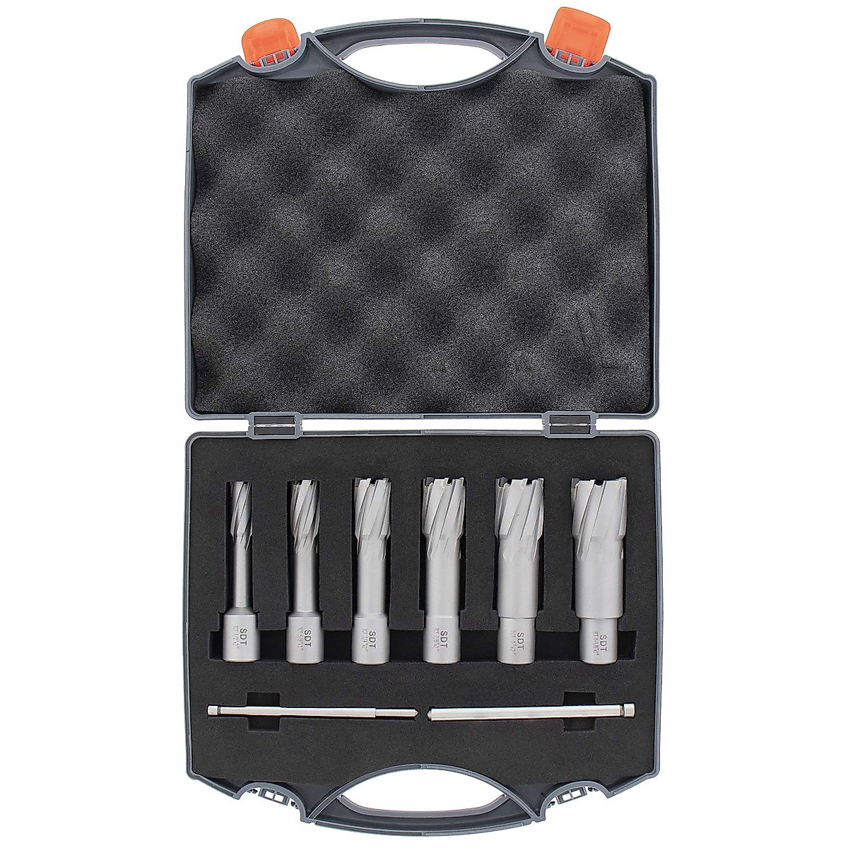 Steel Dragon Tools 7pc. Tungsten Carbide Tipped Annular Cutter Kit 2" Depth and 1/2 in. to 1-1/8 in.