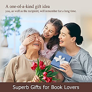 4 Pcs Wood Bookmarks for Women Men Teacher Book Lovers, Wooden Carving Book Mark Bookmark Box Set for Kid Birthday Prtesent Mothers Day Appreciation Gifts for Women Girls Readers