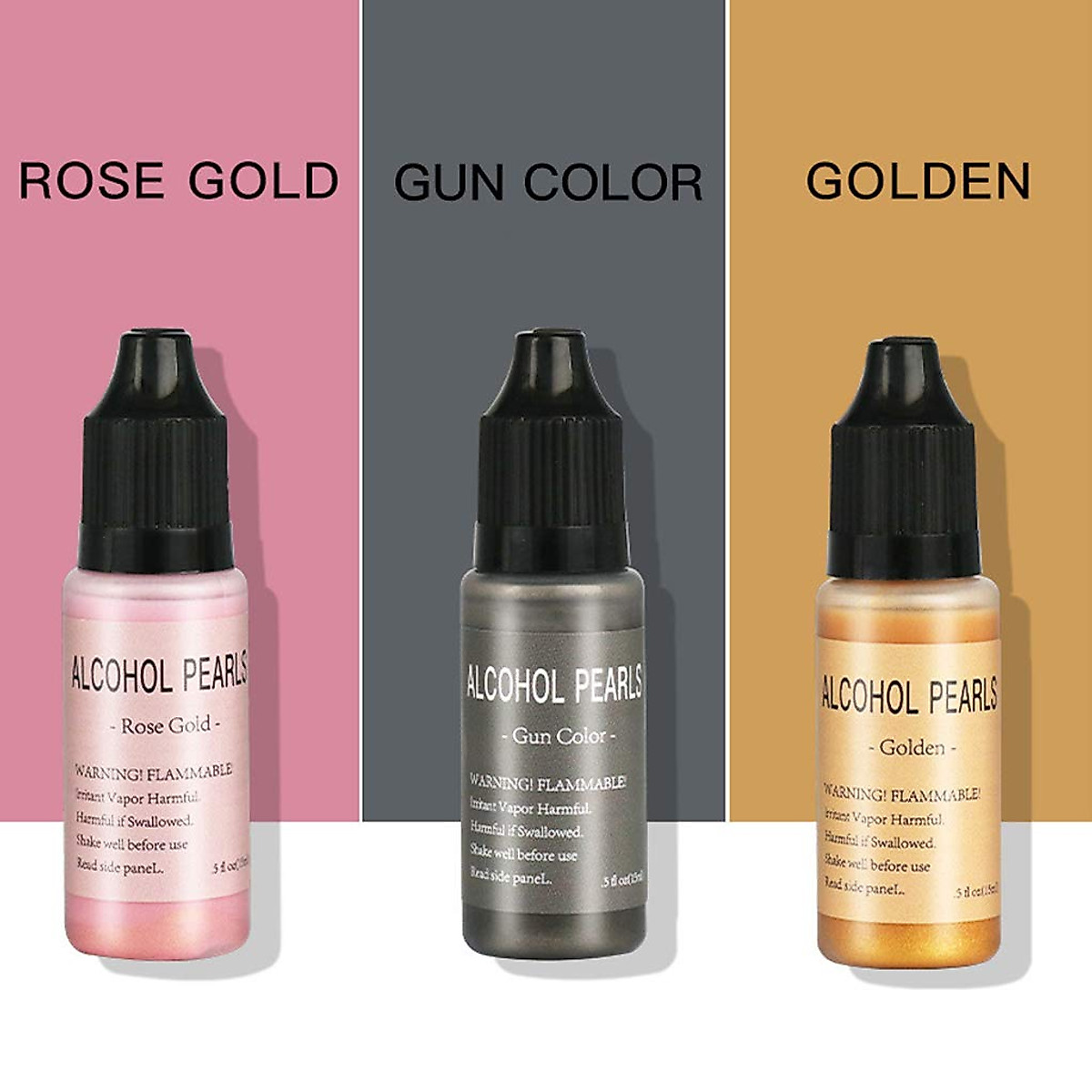 HELYZQ Metallic Resin Pigment Resin Dye Alcohol Inks Concentrated Resin Colorant 15ml