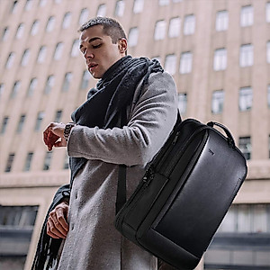 BOPAI Business Smart 15.6 inch Laptop Backpack Convertible expandable large Anti-Theft Rucksack USB Charging and Water Resistant Multi-Functional Travel Friendly Men Black Backpack