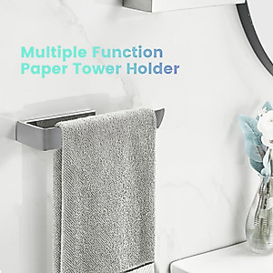 simgoonew Hand Towel Holder, Self Adhesive Towel Ring, SUS 304 Stainless Steel Brushed Towel Racks, Towel Bar for Bathroom Wall, Kitchen