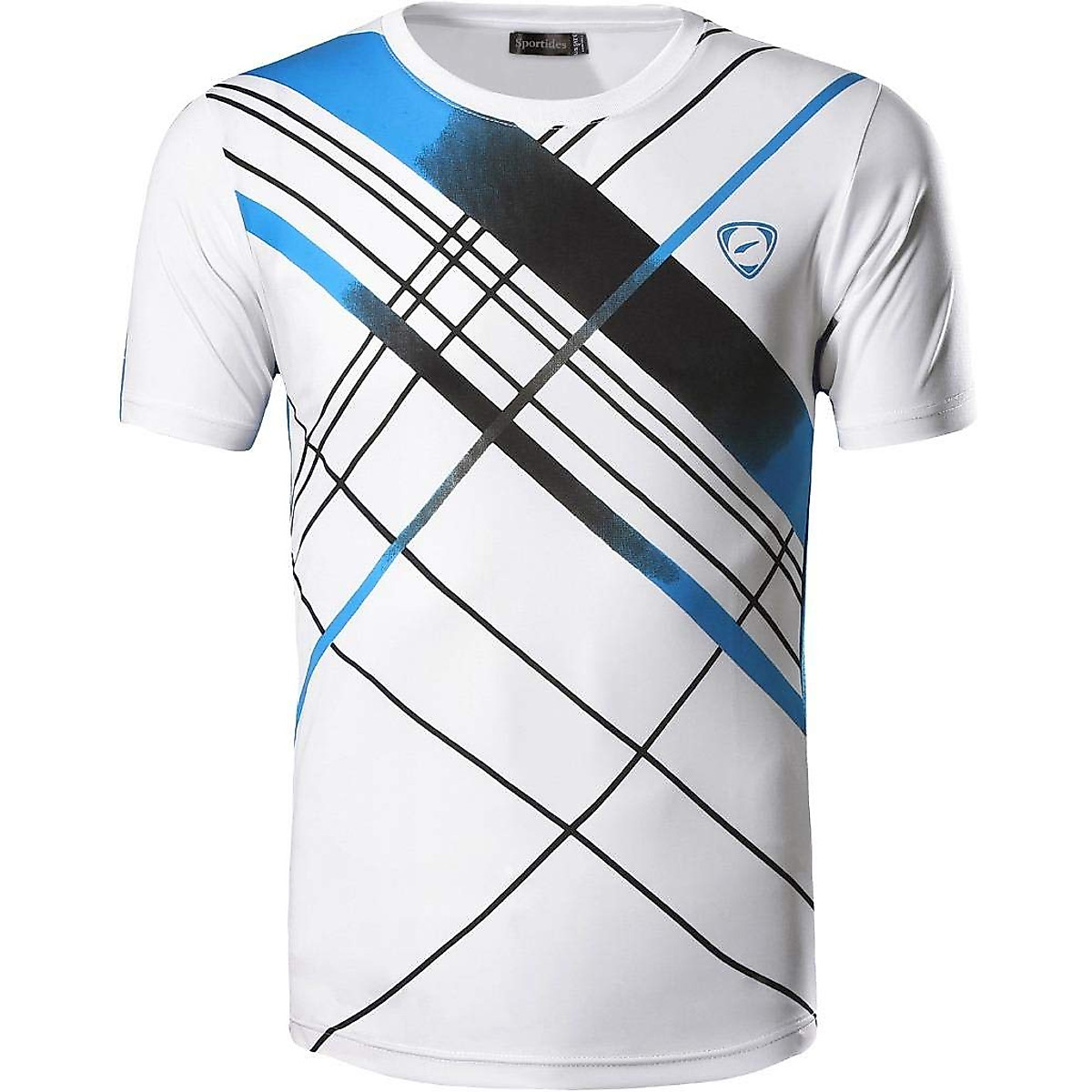 Sportides Men's Short Sleeve Sport Tee Shirts T-Shirts Tshirt Tops Runningshirt Golf Tennis Bowling Running LSL133 White M