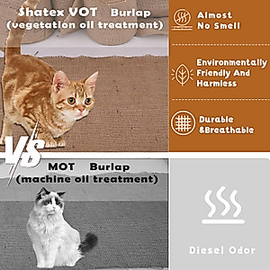 Shatex Natural Burlap Roll,12inch x 30ft High Density Burlap Fabric for Craft Projects,Table Runners,Weddings Decor,Christmas Decorations