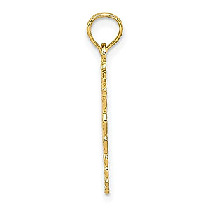 IceCarats 14K Yellow Gold Nurse Caduceus Paramedic Emt Doctor Medical Student Nursing Symbol Necklace Charm Pendant 23mm x 12.5mm Only