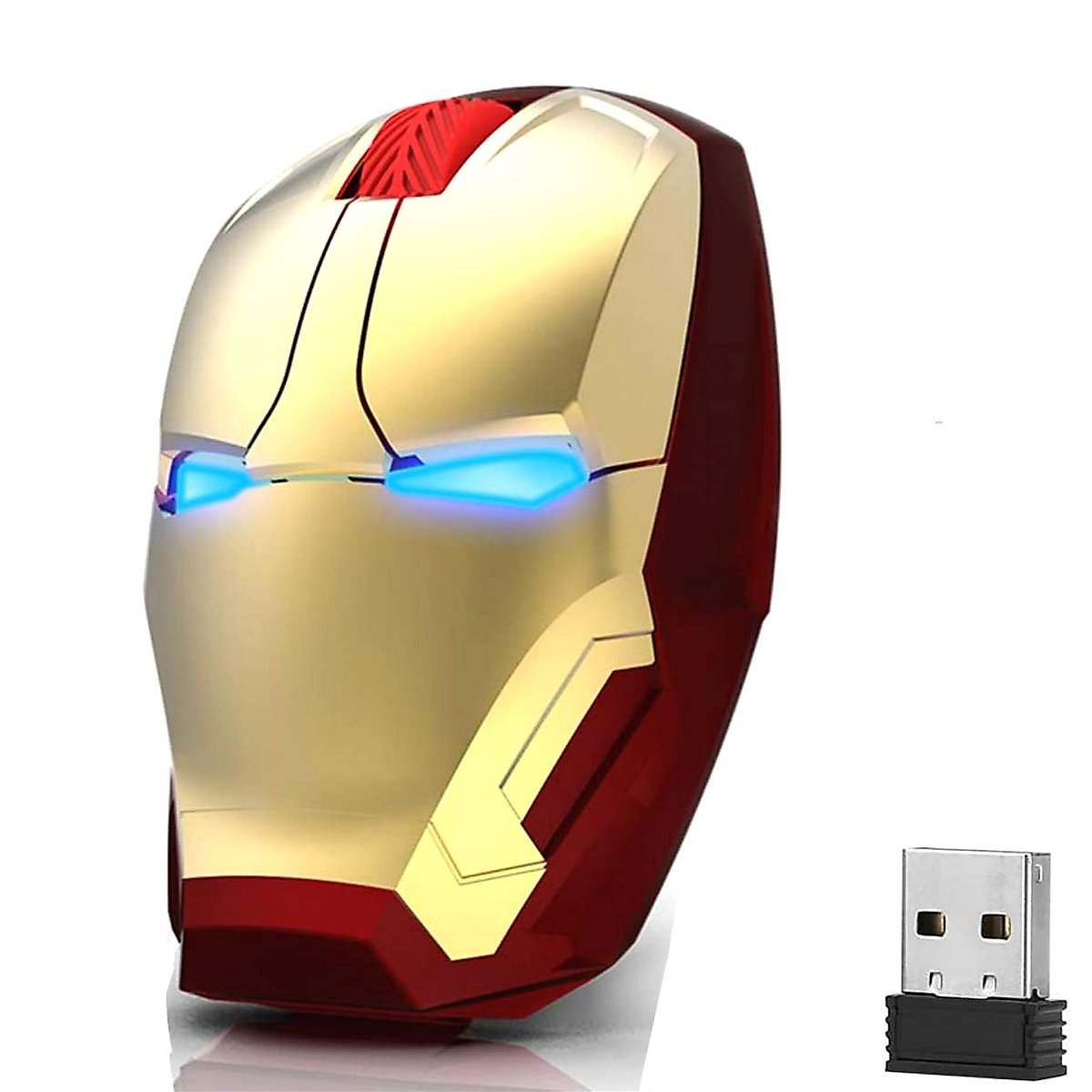 WFB Ergonomic Wireless Computer Mouse for Kids, 2.4 G Portable Noiseless Mouse Optical Mice with USB Receiver for Notebook PC Laptop Computer Mac Book (Gold)