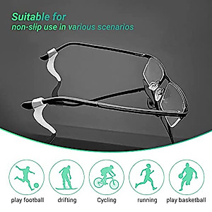 Eyeglass Nose Pads Ear Grips 10 Pairs Glasses Nose Pad 10 Pairs Glasses Retainer Ear Hooks for Glasses Sunglasses Non-Slip Eyeglasses Holder Eyeglass Repair Kit Sunglasses Replacement Pads