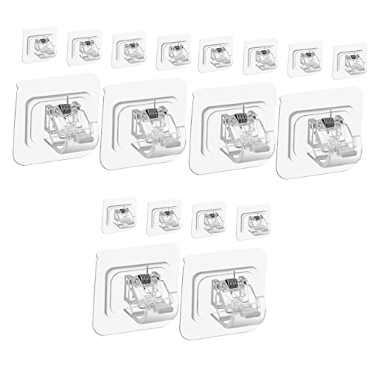 XENITE Shower Curtain Hooks 6pcs Towel Drilling Bracket Curtain Mount Nail Brackets Free Drill Holder Hooks No Rod Plastic Clips Storage Adhesive Hangers Wall Holders Supports Curtain Hooks Brackets (