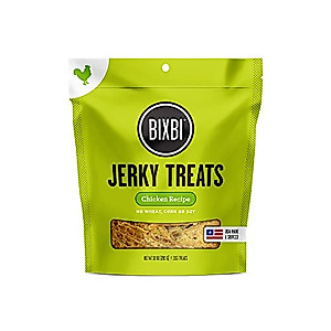 BIXBI Jerky Dog Treats, Original Chicken, 10 oz - USA Made Grain Free Dog Treats - High in Protein, Whole Food Nutrition, No Fillers