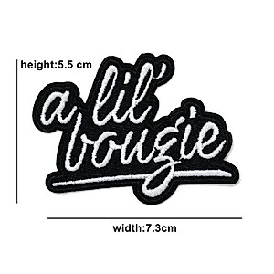 A Lil' Bougie Sew on or Iron on Embroidery Patch(1 pcs).