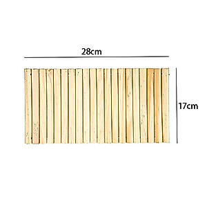 NEWCOMDIGI Hamster Dodging House Arch Bridge Toy Colorful Animal Bridge Bendable Rat Ladder Mouse Rodent Toy for Small Guinea Pig and Other Similar Sized Pets Hiding Playing Toy (Wooden)